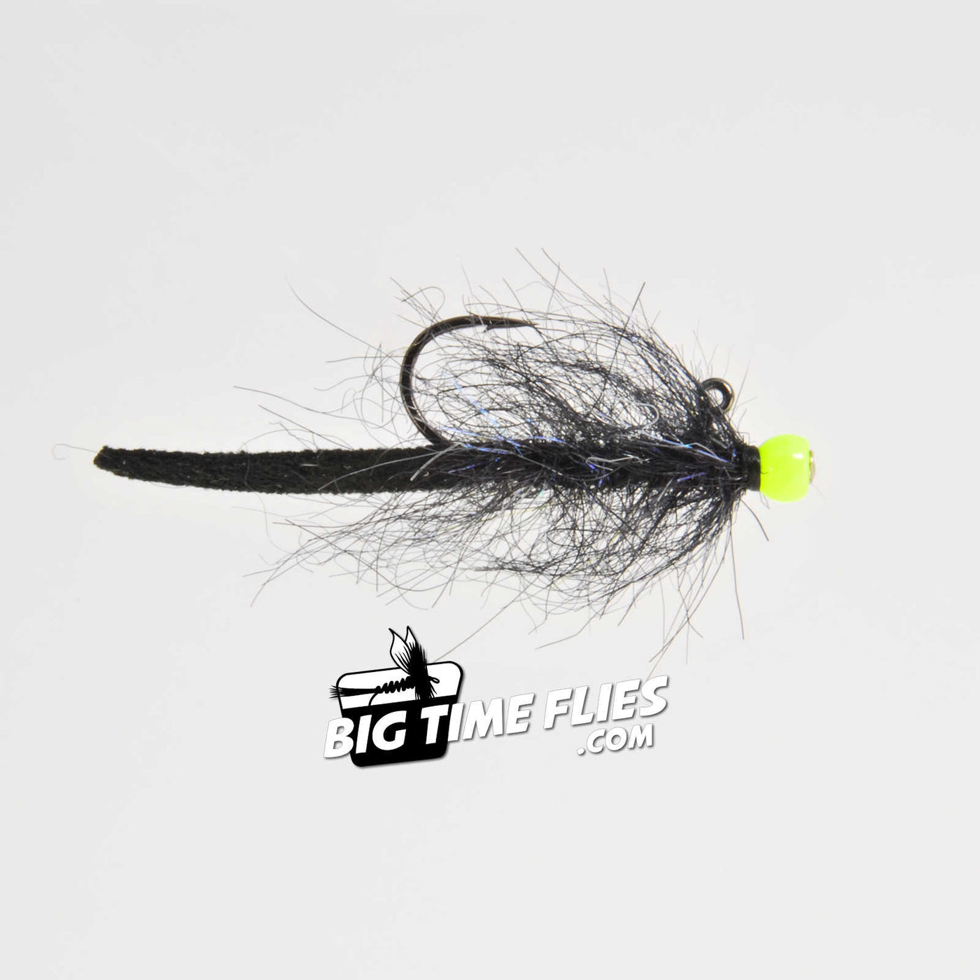 Balanced Leather Leech - Black and Chartreuse - Fly Fishing