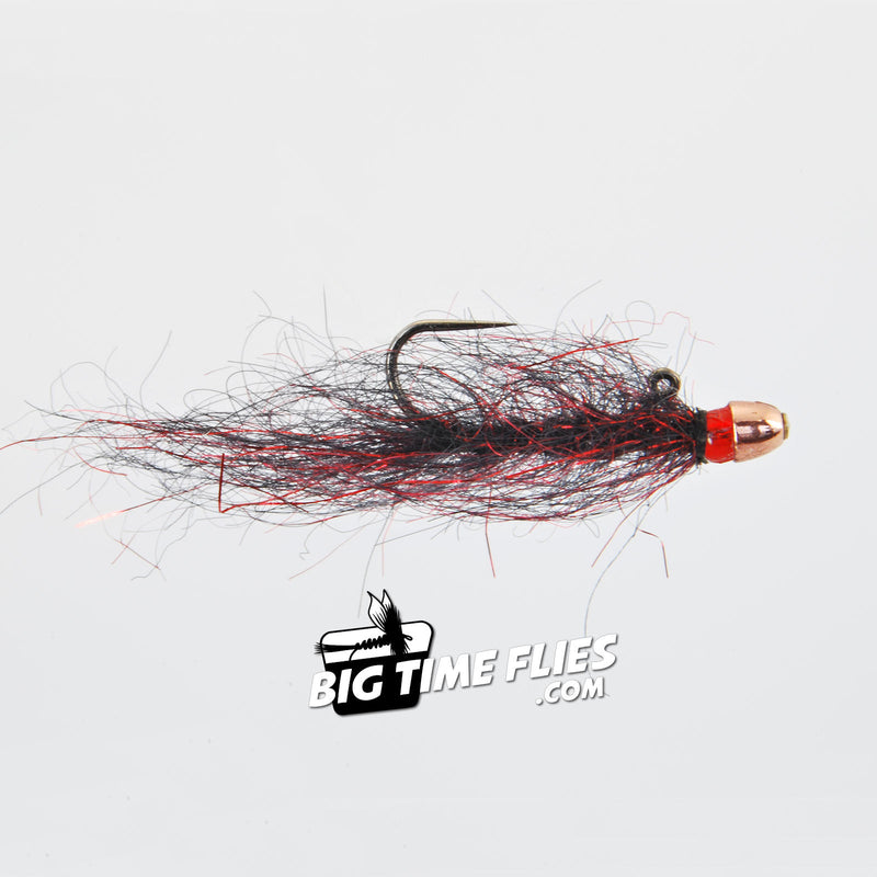 Chan's Balanced Ruby Eyed Leech - Black - Fly Fishing Flies